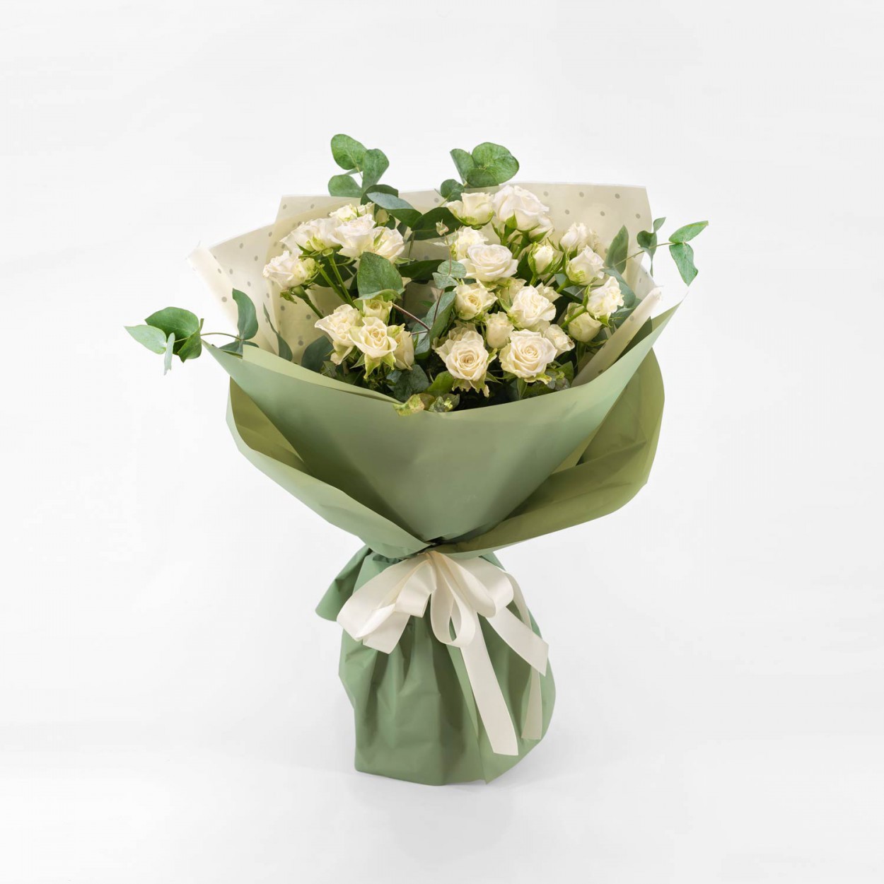 Bouquet with 5 white spray roses