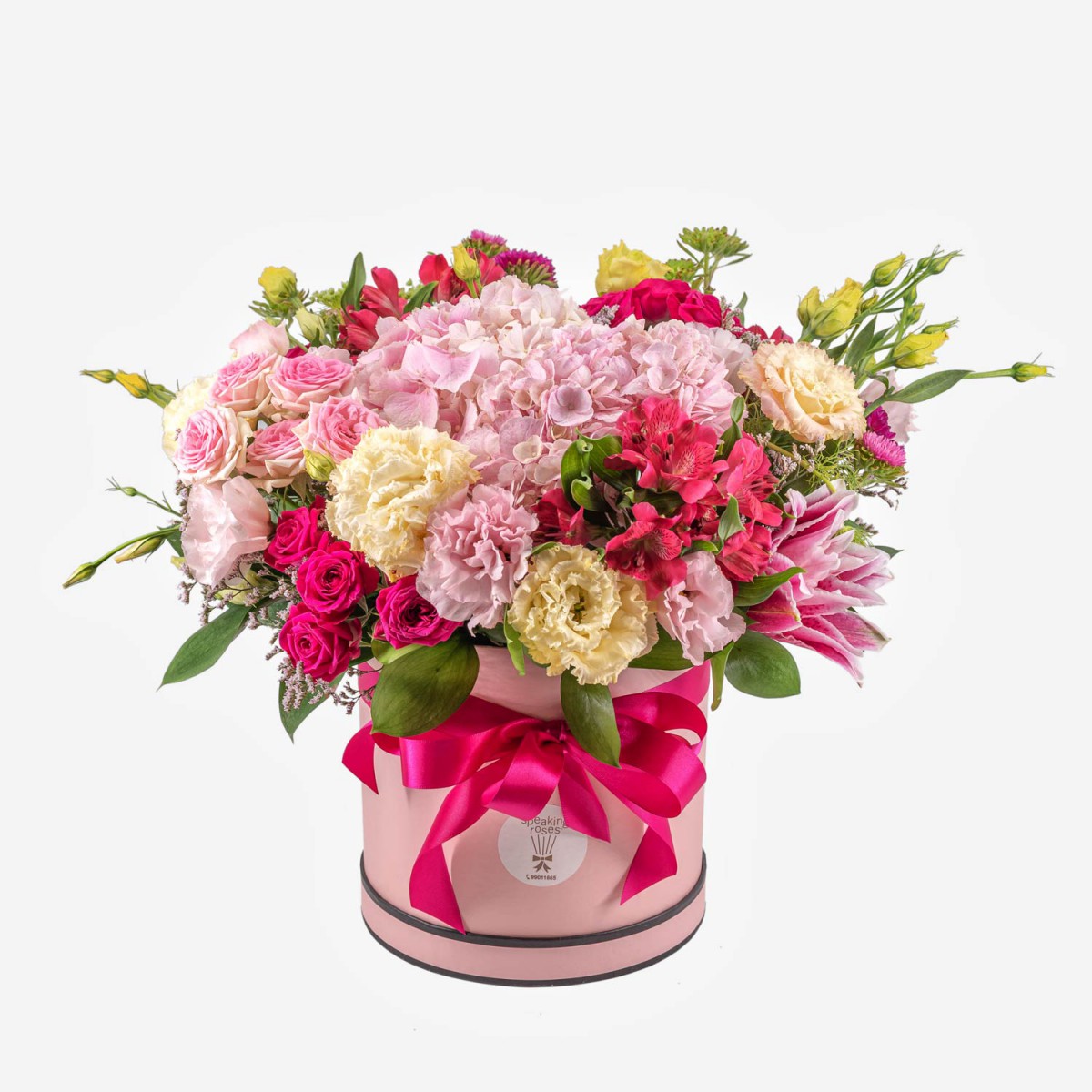 Box With Pink Flowers
